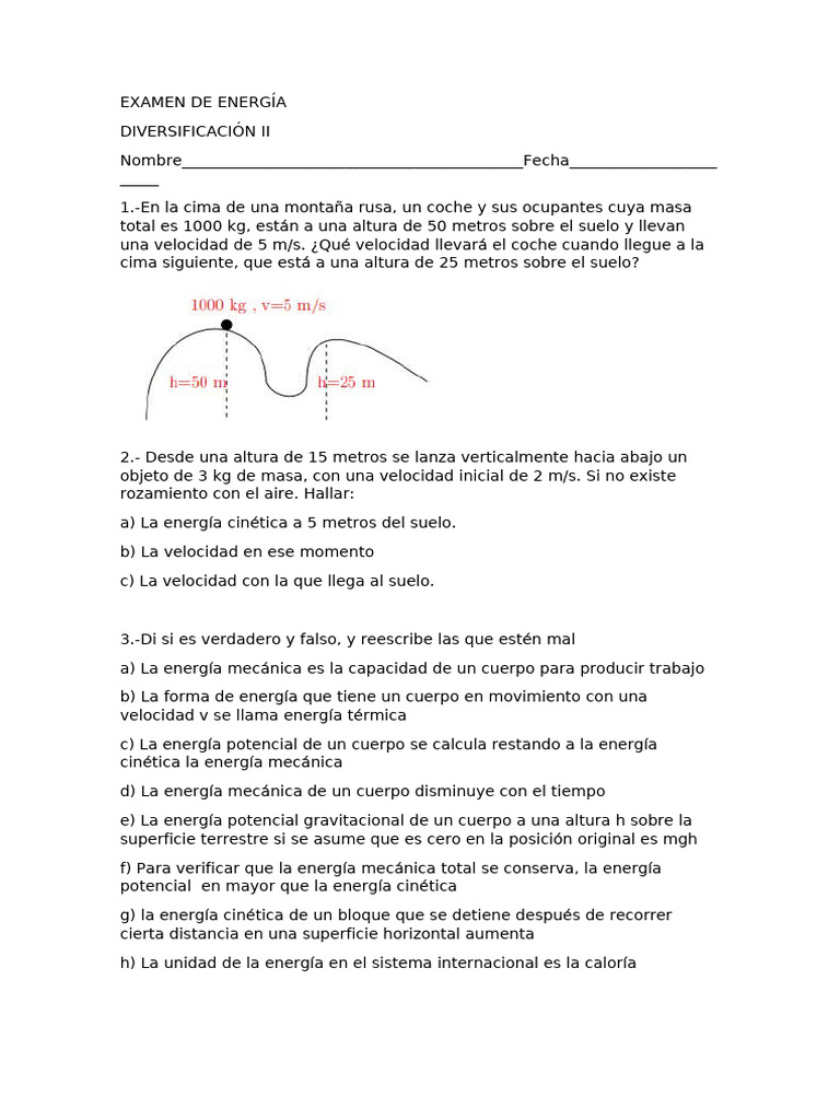 Ex Diver Energía Mecanica | PDF