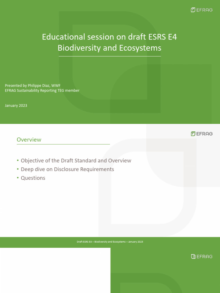 Educ Session E4 | PDF | Biodiversity | Ecosystem
