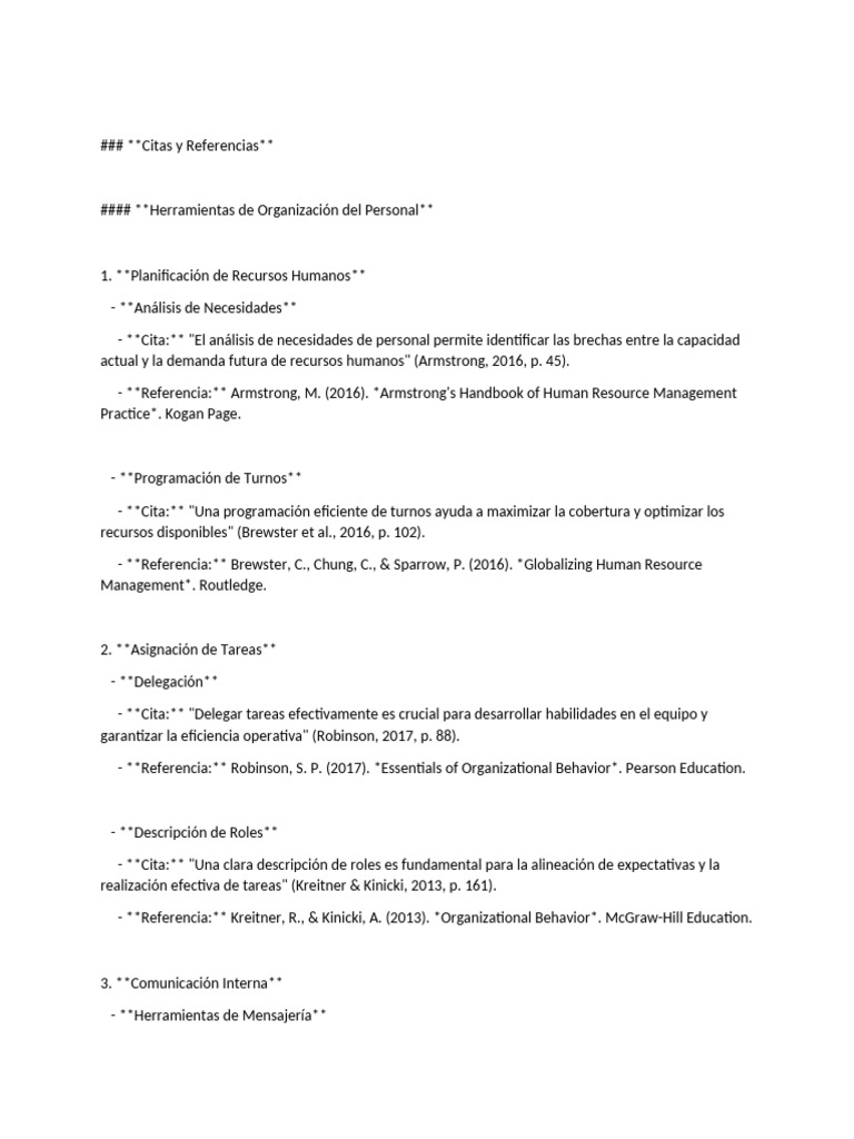 Citas y Referencias | PDF | Gestión de proyectos | Planificación