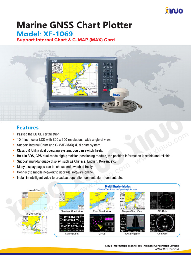 XF-1069 Marine GNSS Chart Plotter | PDF