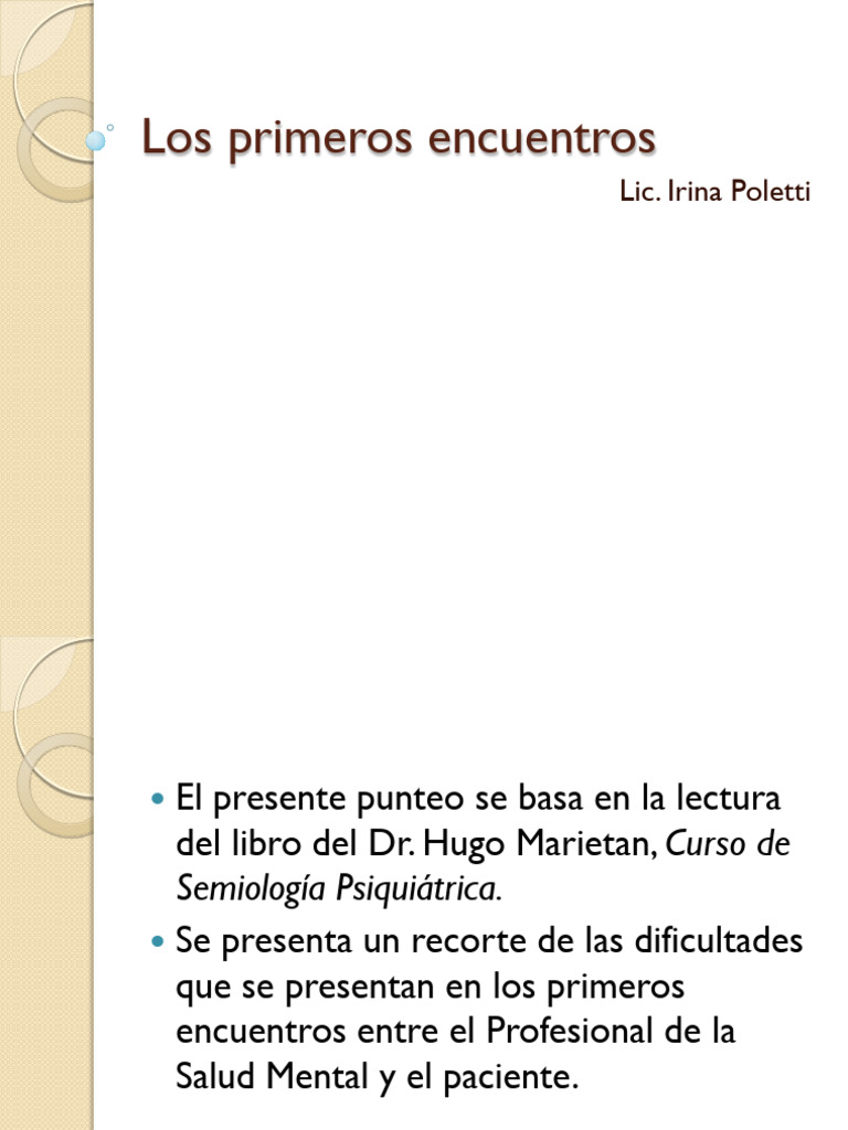 Dificultades en Primeras Entrevistas Psiquiátricas | PDF ...