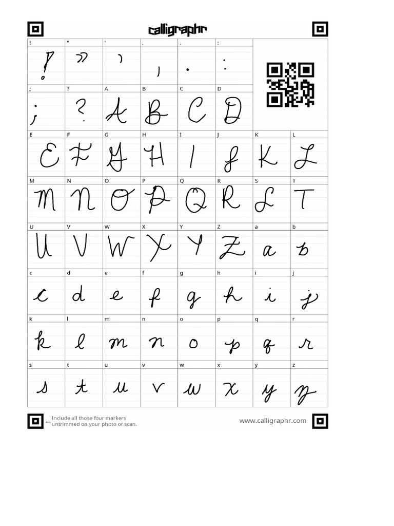 Calligraphr - Template | PDF