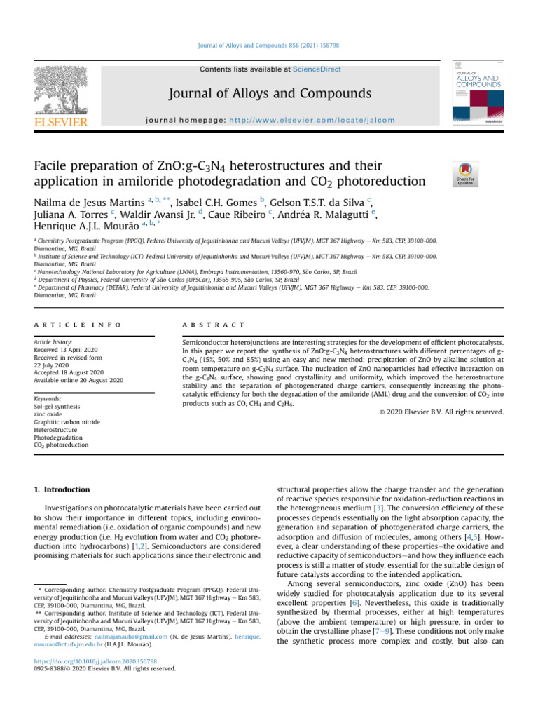 Facile-preparation-of-ZnOg-C3N4-heterostructures-and-their-application-in-amiloride ...