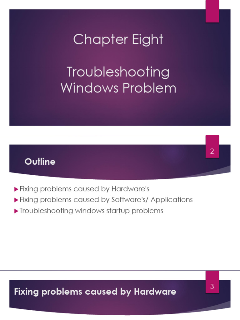 Chapter 8 Troubleshooting Windows Problems Latest | PDF | Booting ...