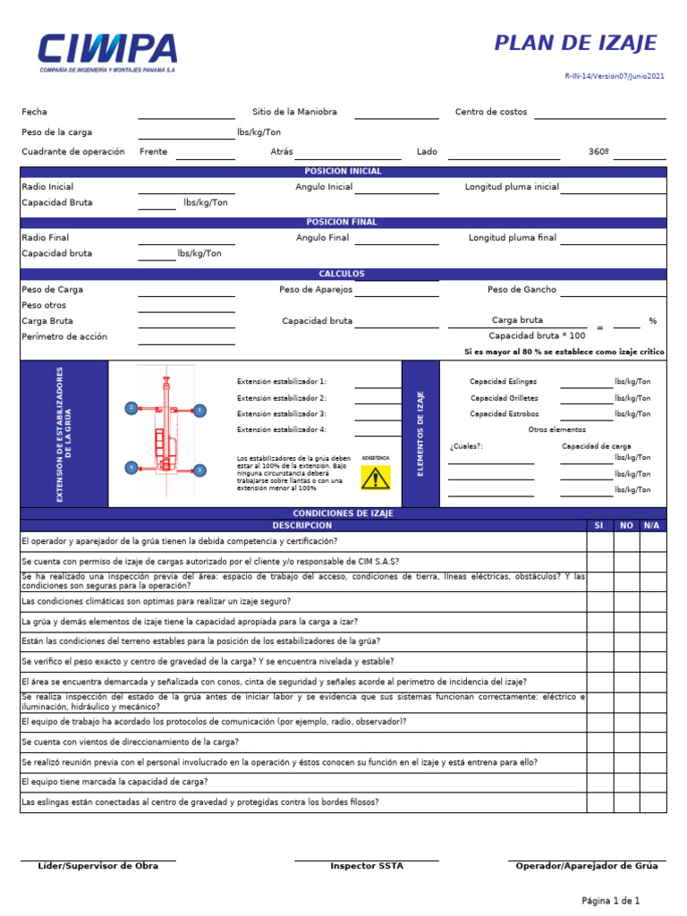 Plan de Izaje (4) | PDF