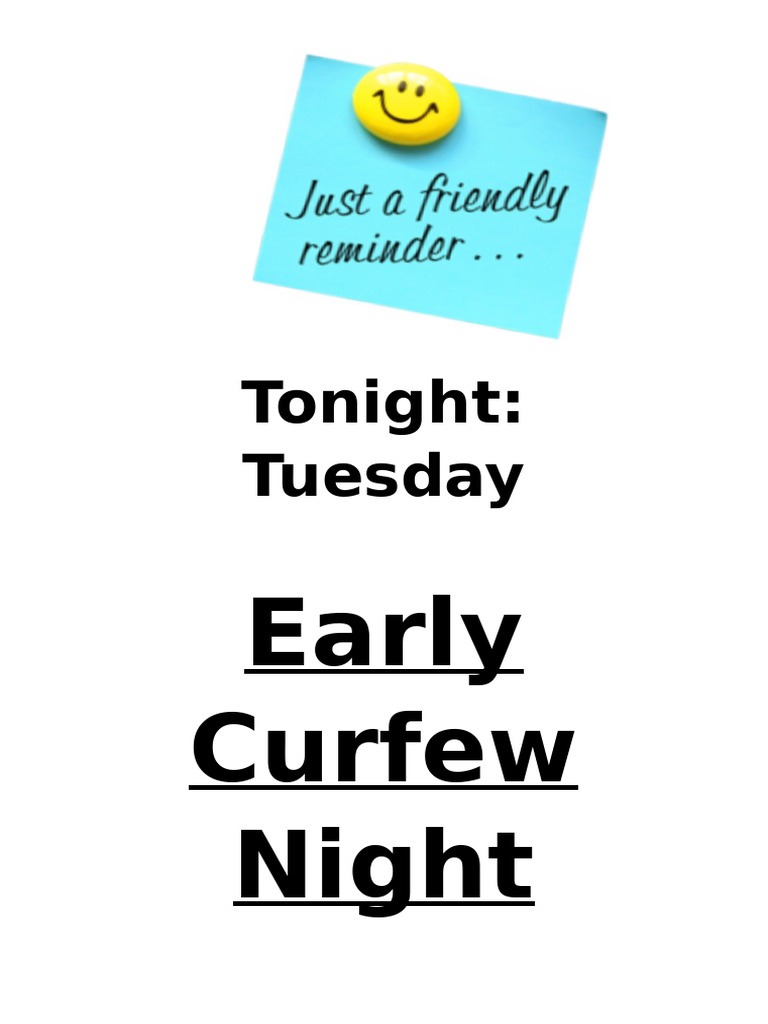 Early Curfew Night | PDF