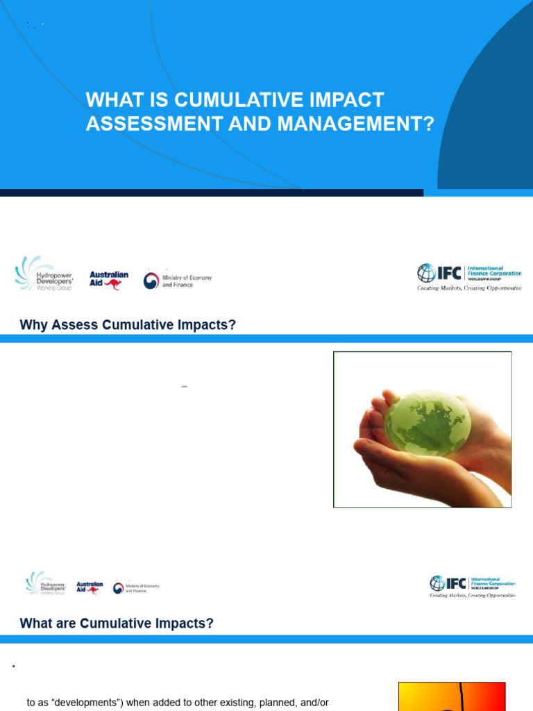 Cumulative Impact Assessment and Management - IFC | PDF | Environmental ...