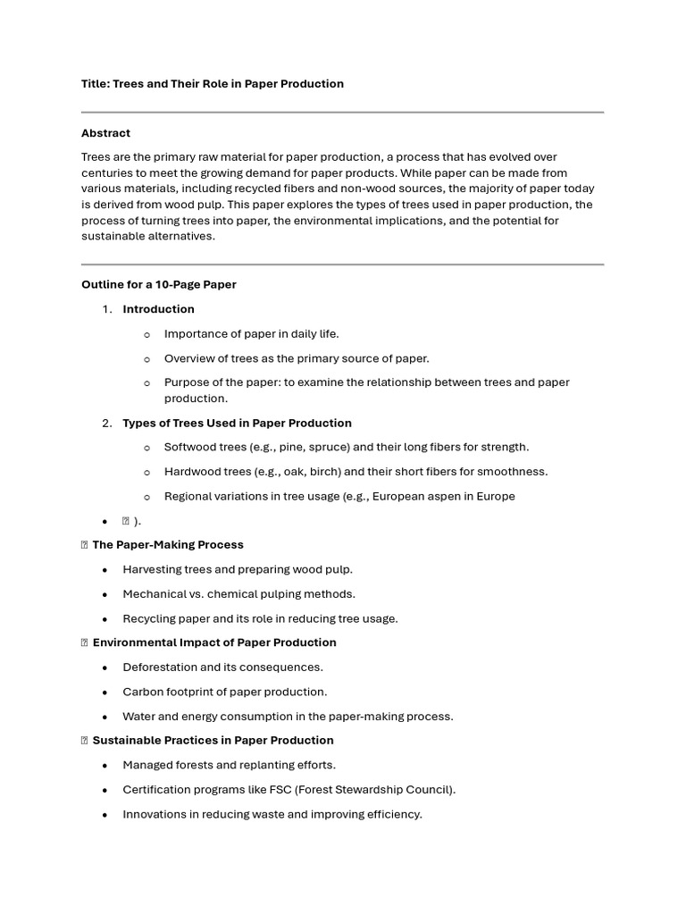 per tree | PDF | Pulp (Paper) | Paper