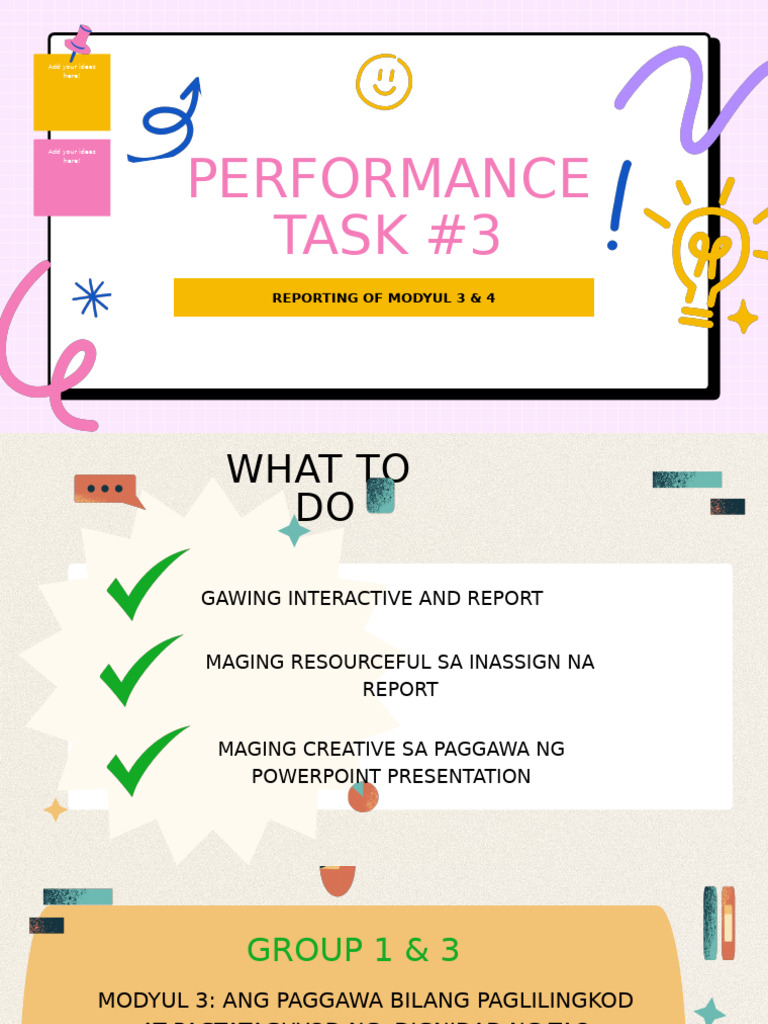 Performance Task #3: Reporting of Modyul 3 & 4 | PDF