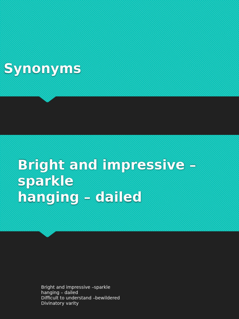 Synonyms | PDF