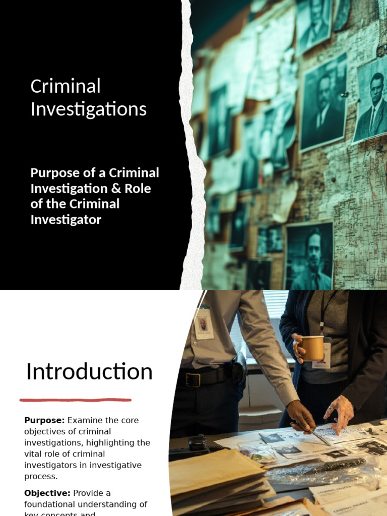 Purpose of A Criminal Investigation | PDF | Crimes | Crime & Violence
