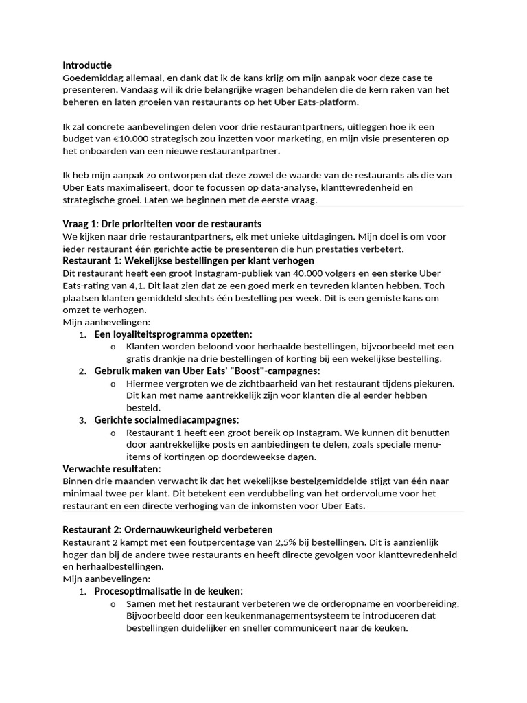 Uber Case Speakernotes | PDF