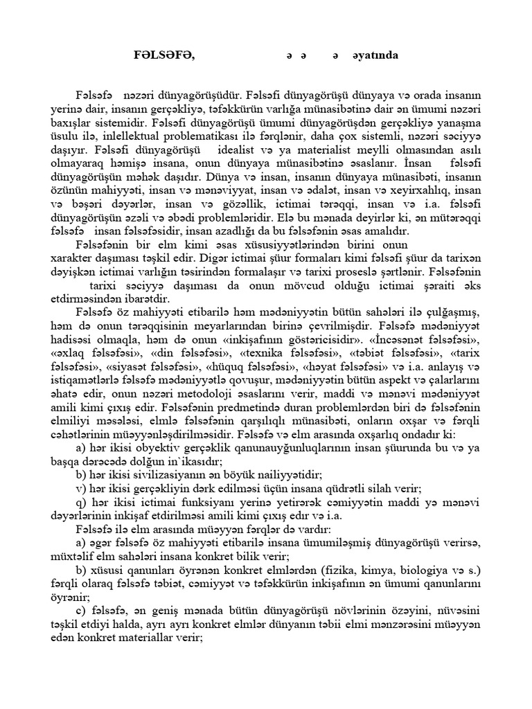 Felsefe 181 Son | PDF