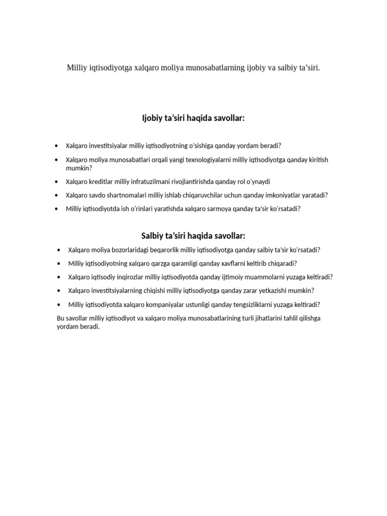 Fayziyev S 2 Mavzu | PDF