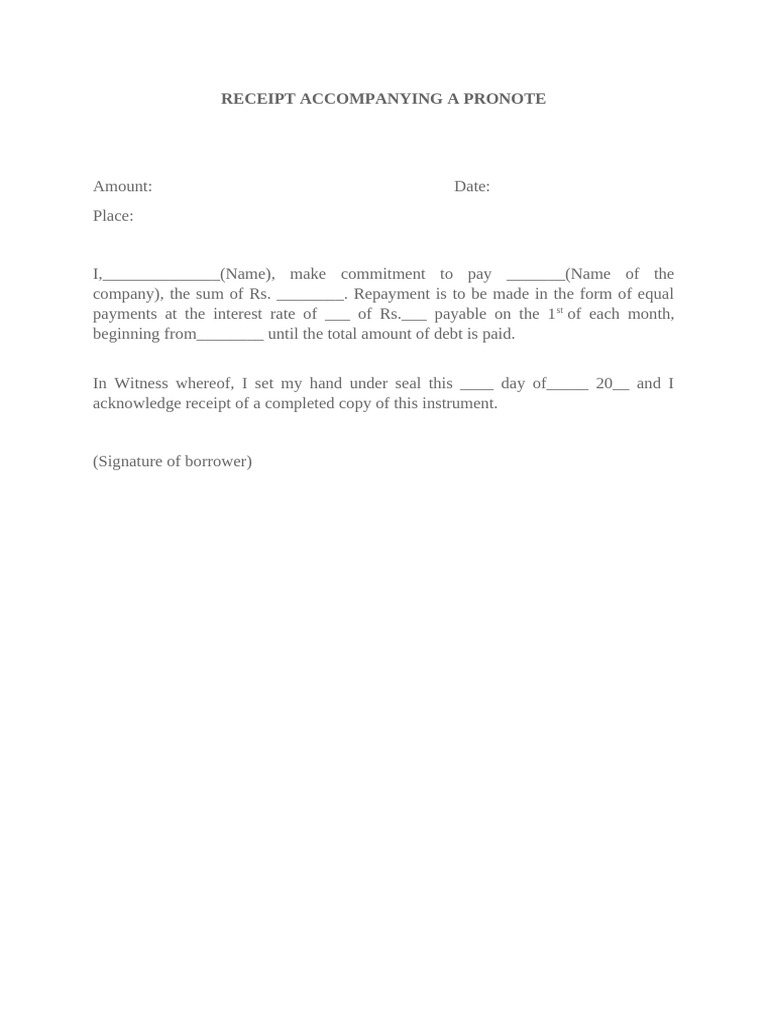 Receipt Accompanying A Pronote | PDF