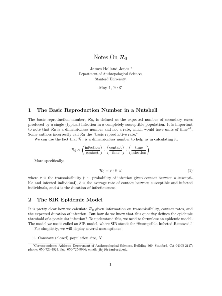 Understanding R0 in Epidemic Models | PDF | Finance & Money Management ...