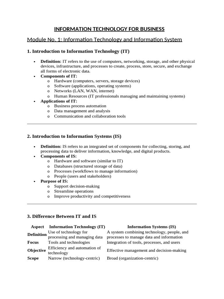Information Technology For Business | PDF | Databases | Microsoft Excel