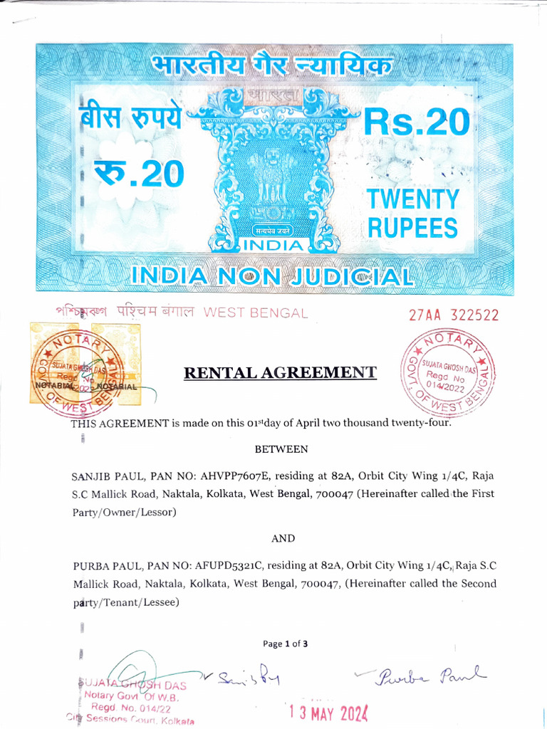 Rent Agreement (6) | PDF | Lease | Consent