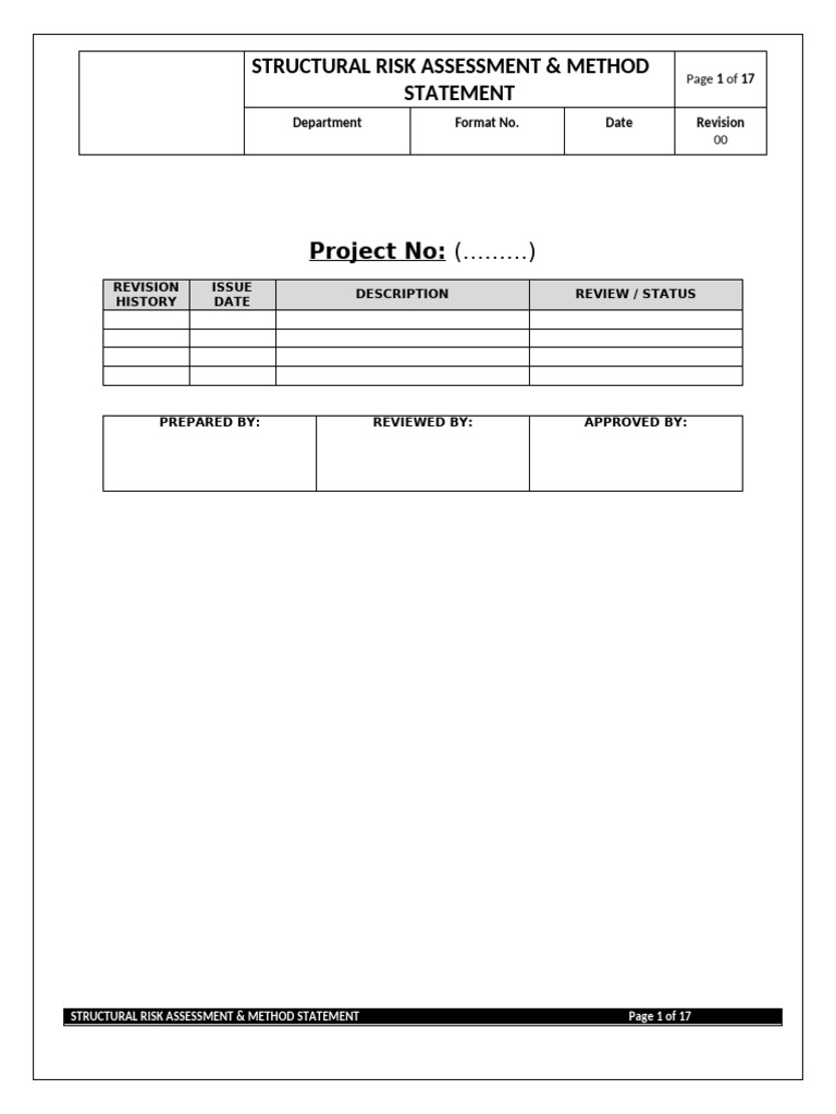 Structural Risk Assessment & Methofd Statement | PDF | Occupational Safety And Health | Hazards