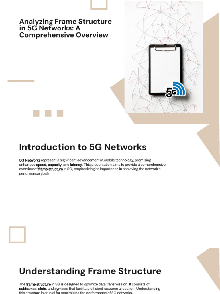 Slidesgo Analyzing Frame Structure in 5g Networks A Comprehensive | PDF