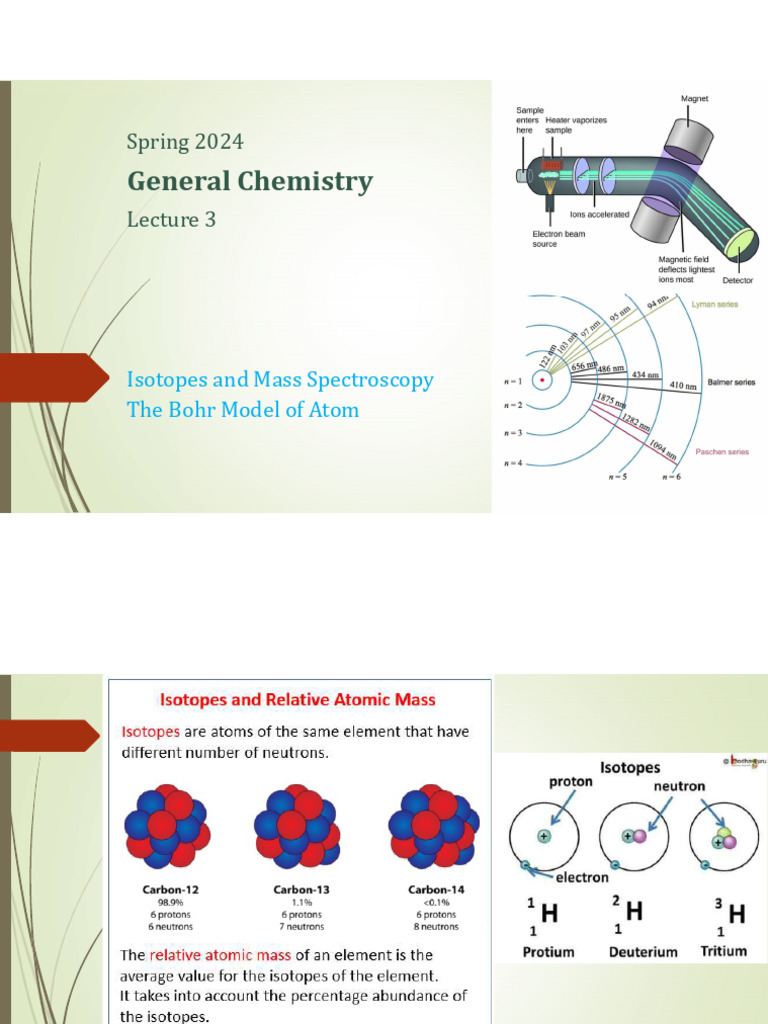 3 Isotopes Mass Spec Bohr Model | PDF | Mass Spectrometry | Energy Level