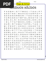 Sopa de Letras: Reciclaje y Medio Ambiente | PDF