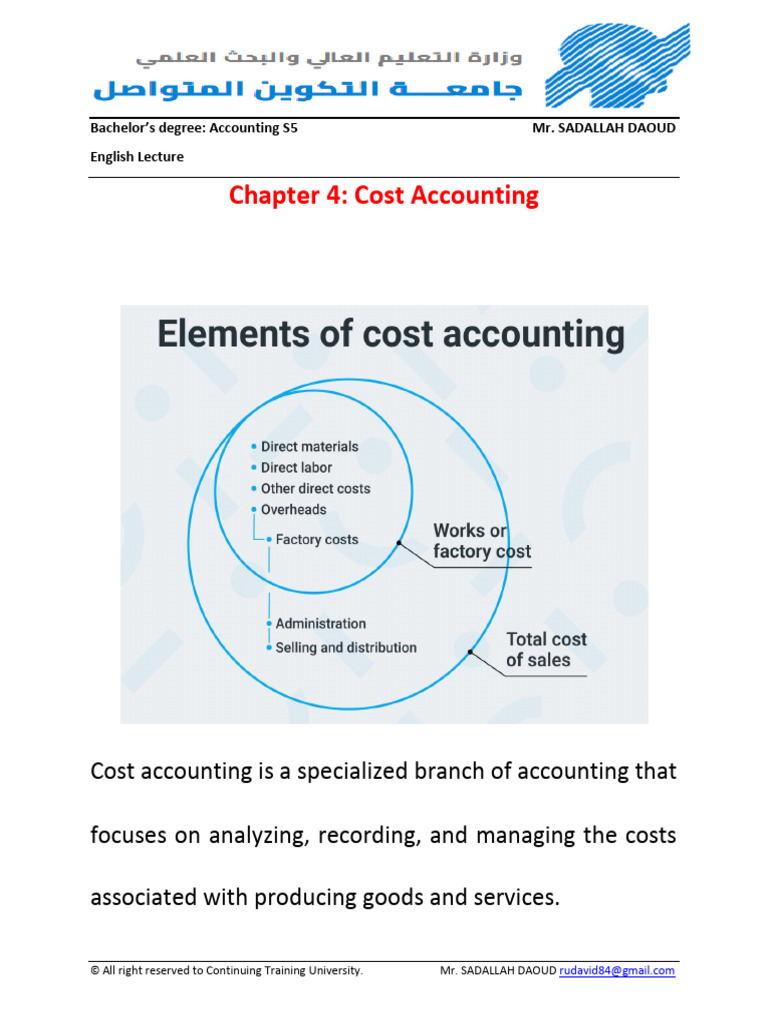 Cost Accounting Overview and Techniques | PDF | Cost Accounting | Cost ...