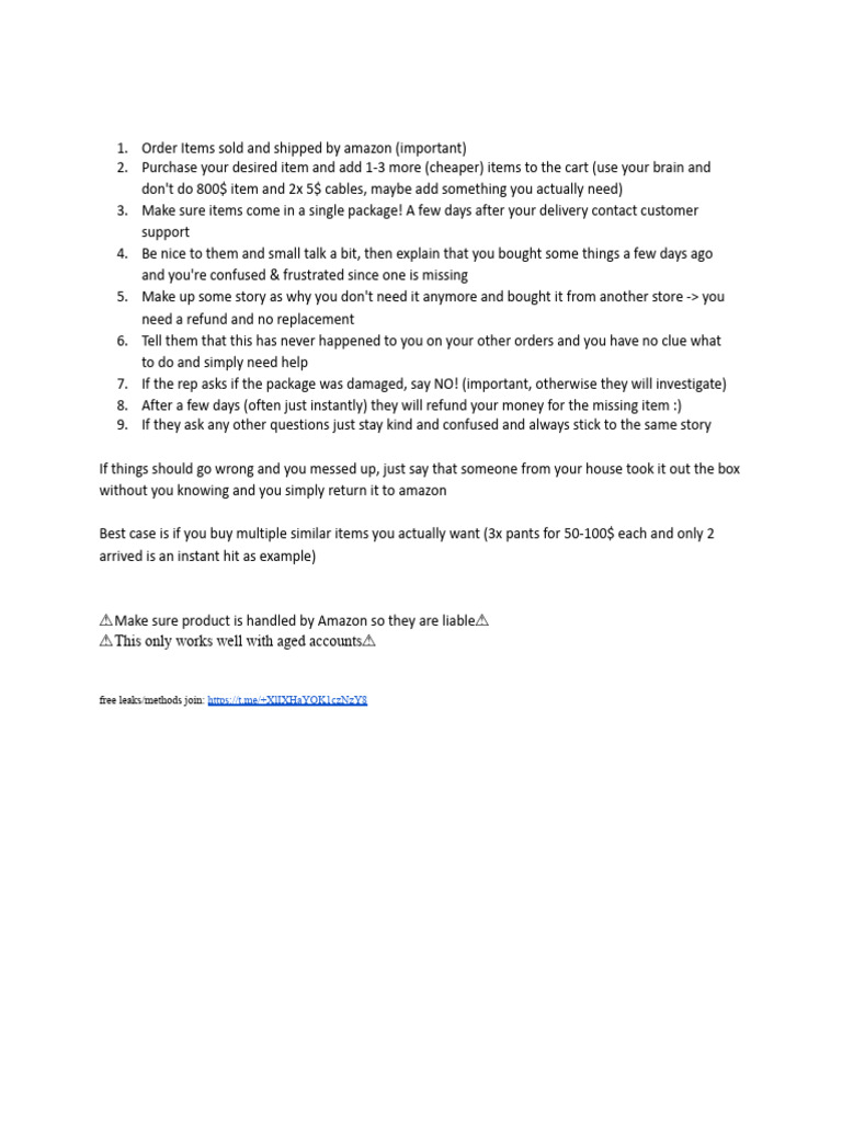 New Amazon Method | PDF