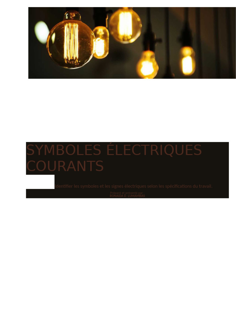 Symboles électriques | PDF | Électricité | Électrotechnique