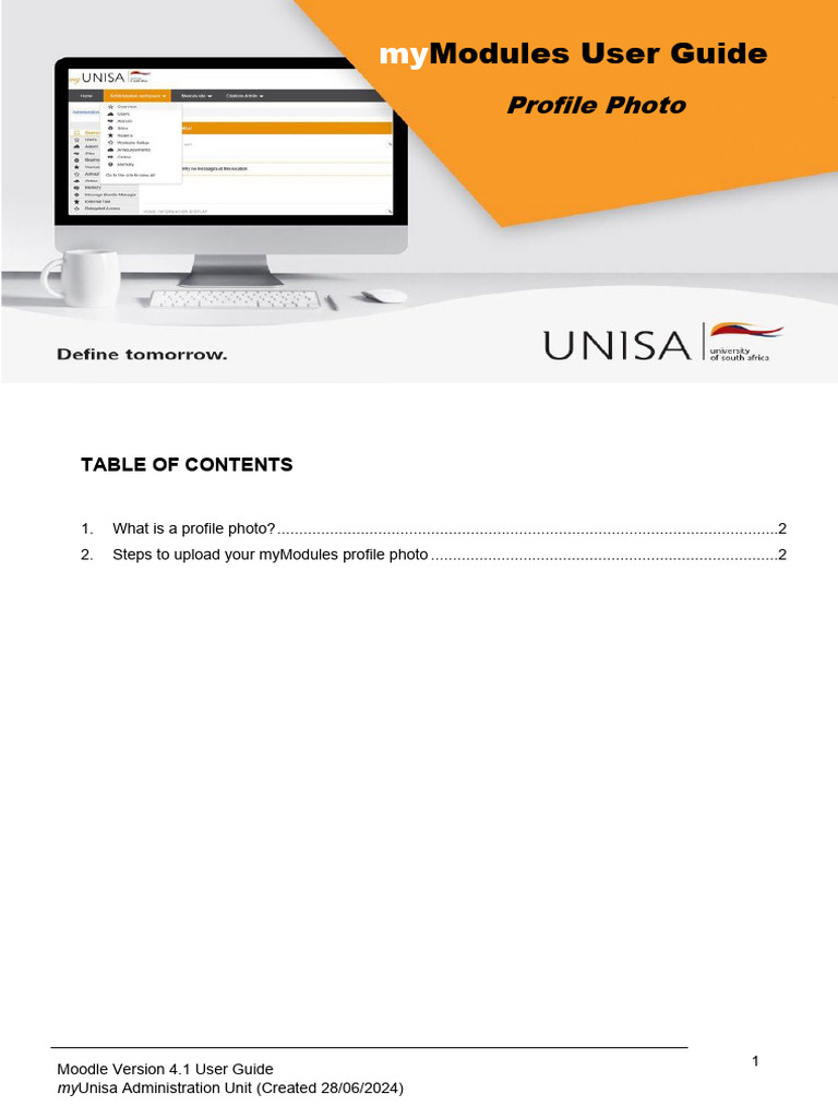 How To Upload A Profile Photo On Mymodules User Guide Ver 2.0 | PDF | Button (Computing) | Icon ...