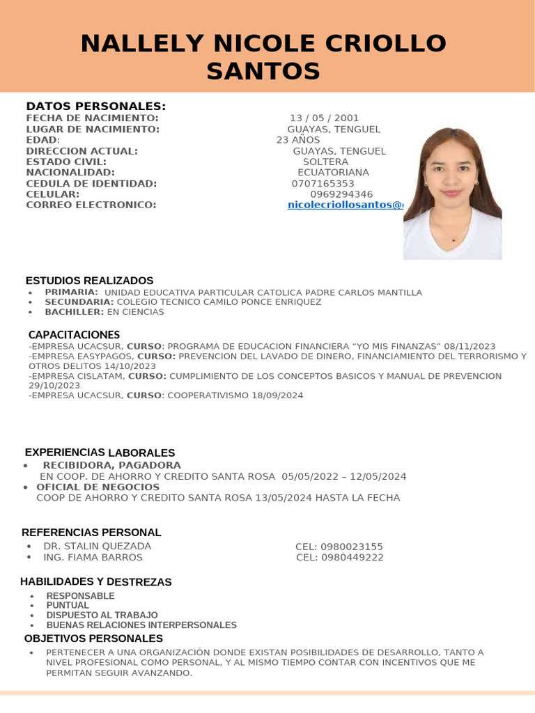 Curriculum NICOLE | PDF