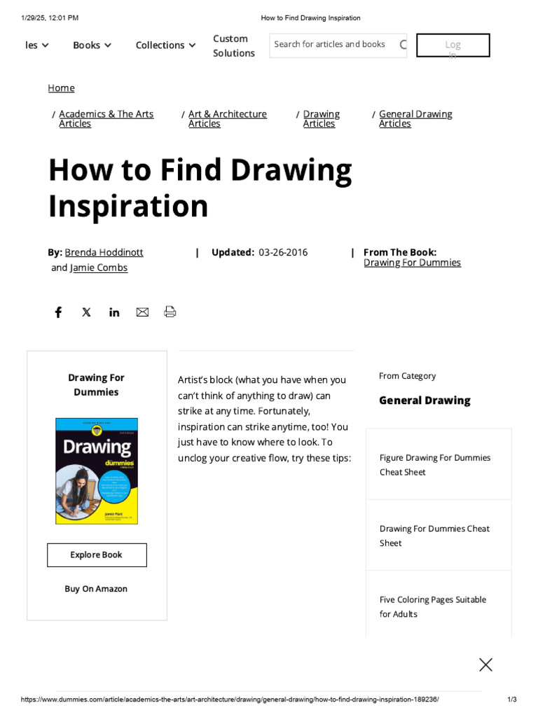 How to Find Drawing Inspiration | PDF