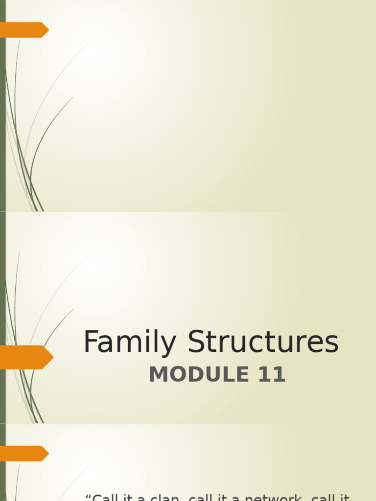 Module 11 Family Structures and Legacies | PDF | Family | Stepfamily