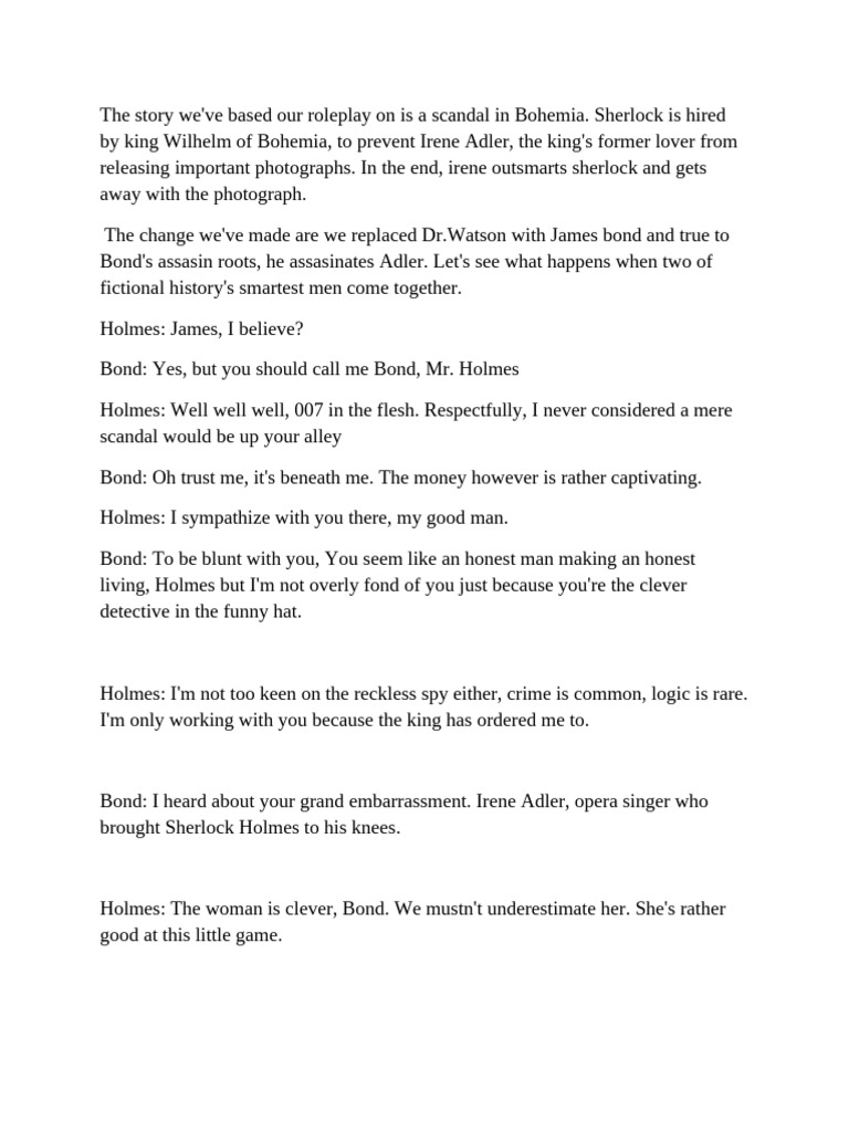 english script | PDF | Sherlock Holmes | Arthur Conan Doyle Characters