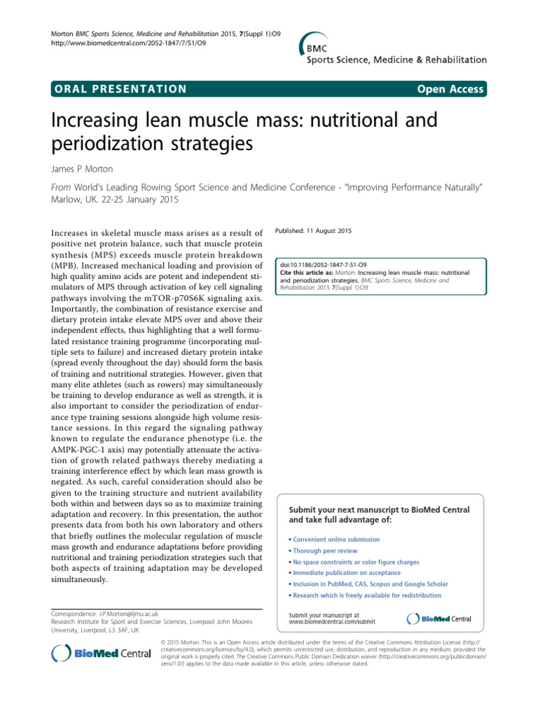 Increasing_lean_muscle_mass_nutritional_and_period | PDF | Skeletal ...