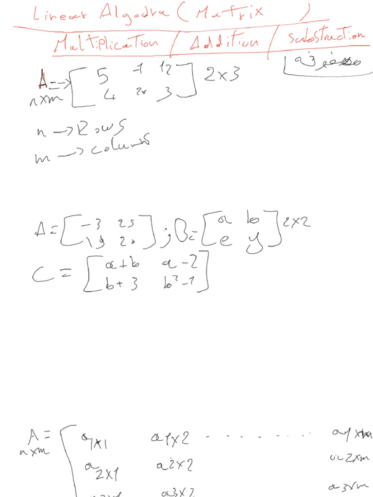 P6 - Mathematics (Linear Algebra) | PDF