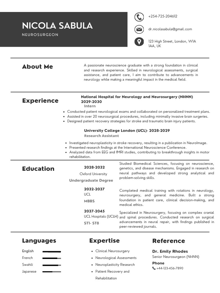 Abu-Abu Minimalist Resume | PDF | Neurosurgery | Neurology