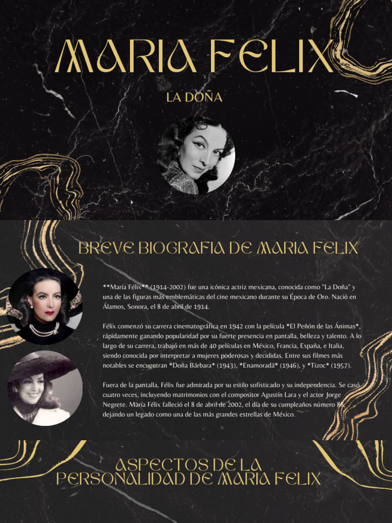 Biografía de María Félix: La Doña | PDF