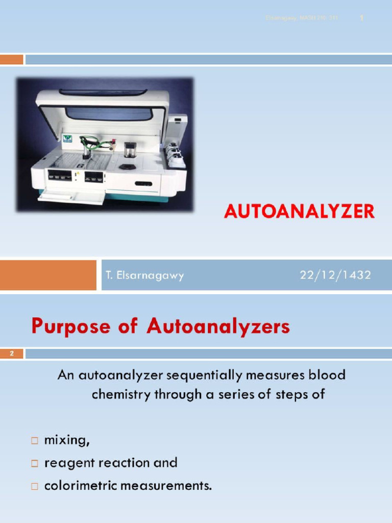 Autoanalyzer | PDF