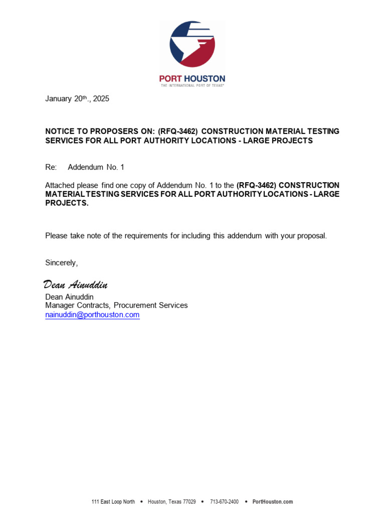 Addendum No1 Complete 2 | PDF