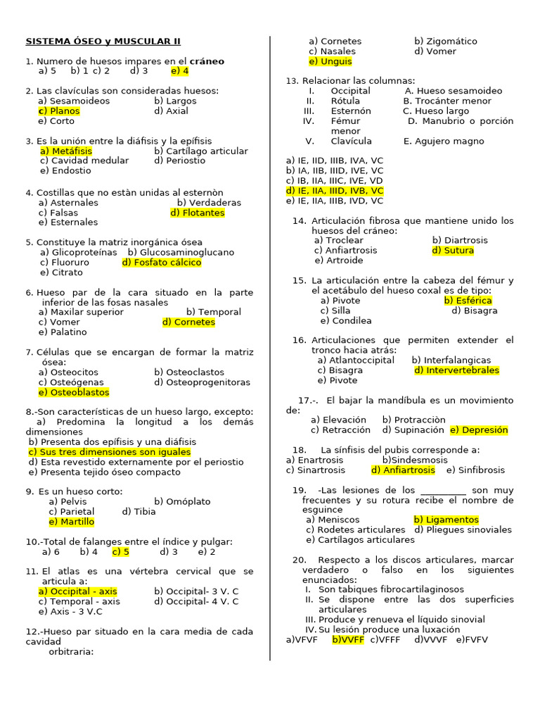 2 SISTEMA ÓSEO y MUSCULAR II | PDF | Articulación | Músculo
