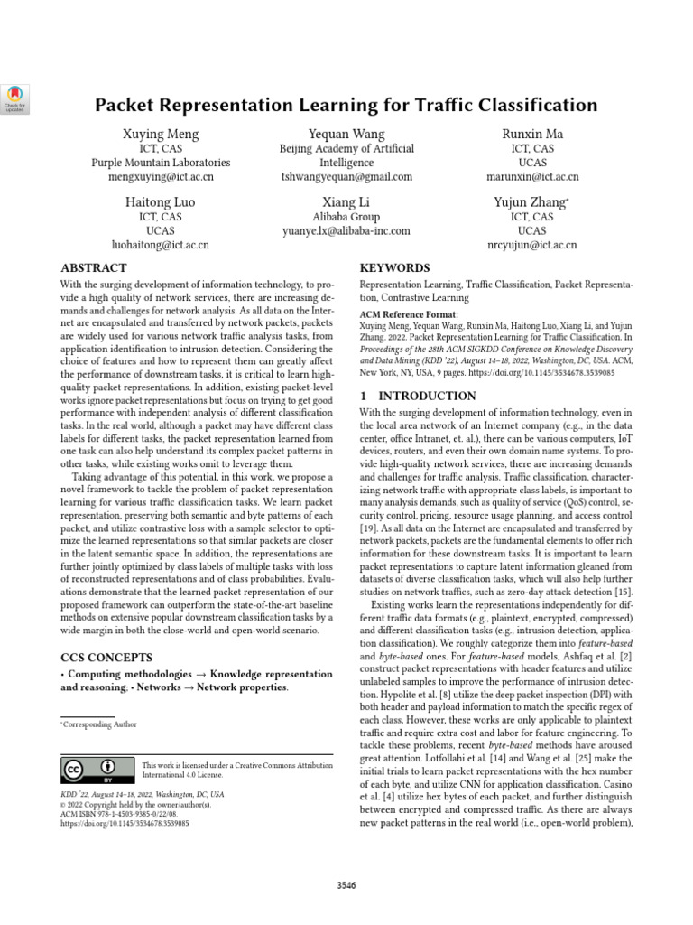 Meng Et Al. - 2022 - Packet Representation Learning For Traffic ...