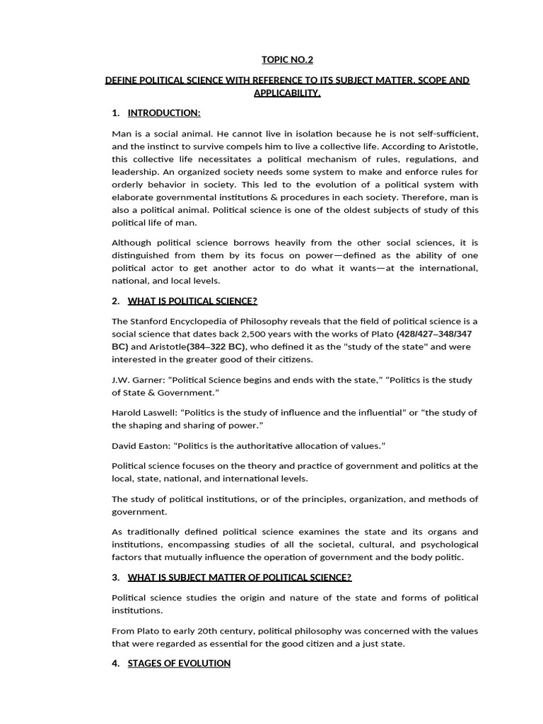What Is Political Science | PDF | Political Science | Science
