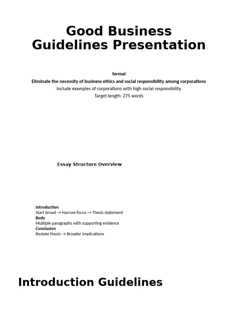 Corporate Social Responsibility Guidelines | PDF