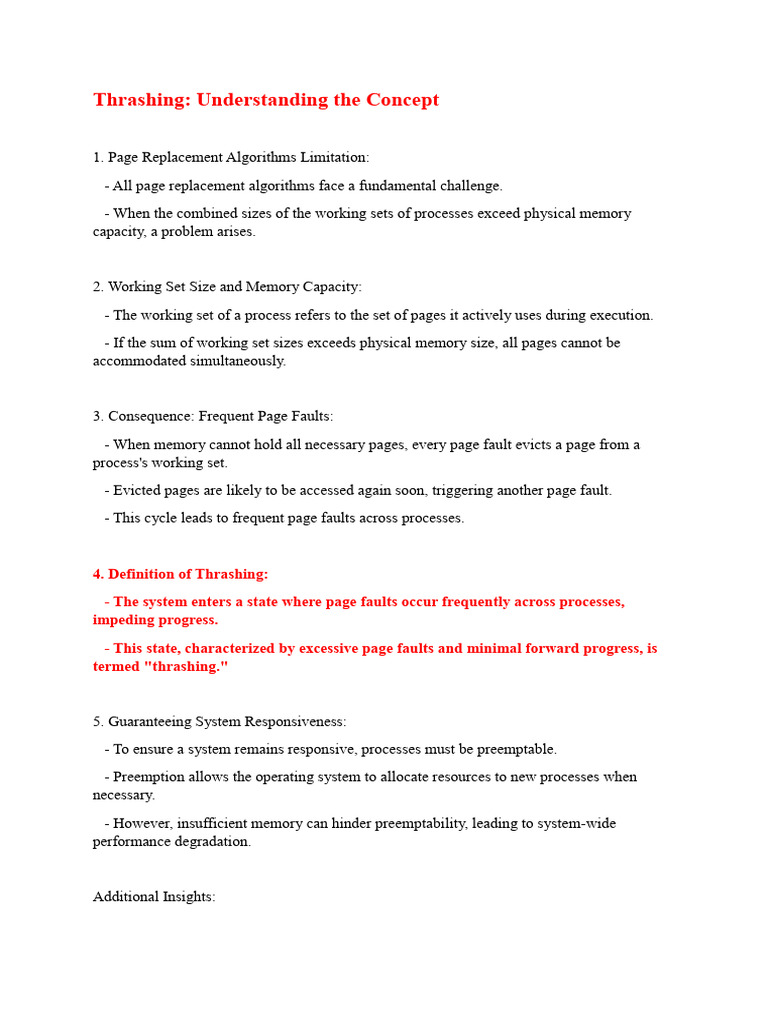 Understanding Thrashing in OS | PDF | Computer Science | Computer ...