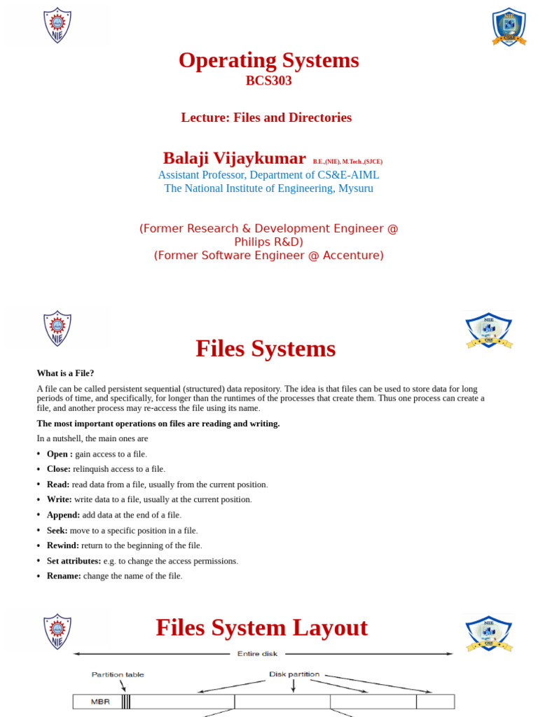 Lecture-Files and Directories | PDF | Computer File | Filename