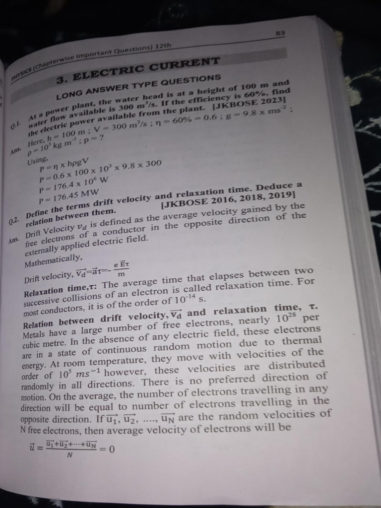 Electric Current | PDF