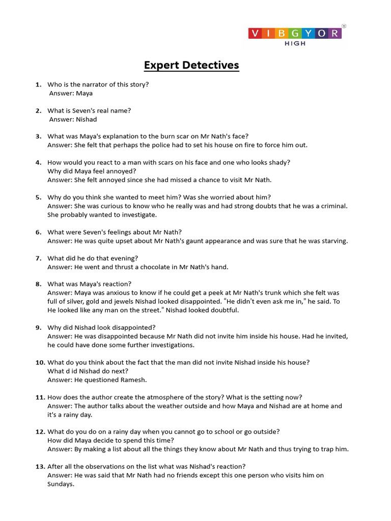 REVISION Expert Detectives | PDF