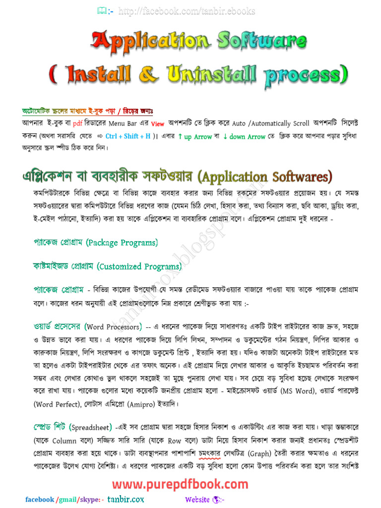 Application Software (Install & Uninstall Process) | PDF