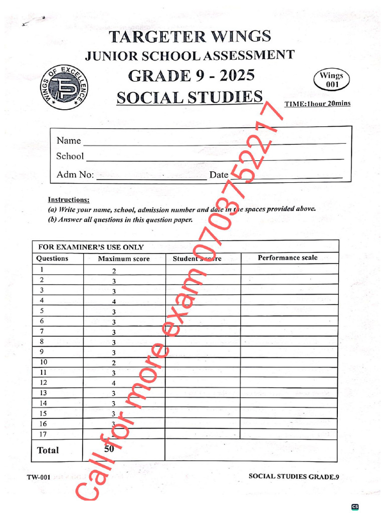 G9 SST TW001 2025 | PDF